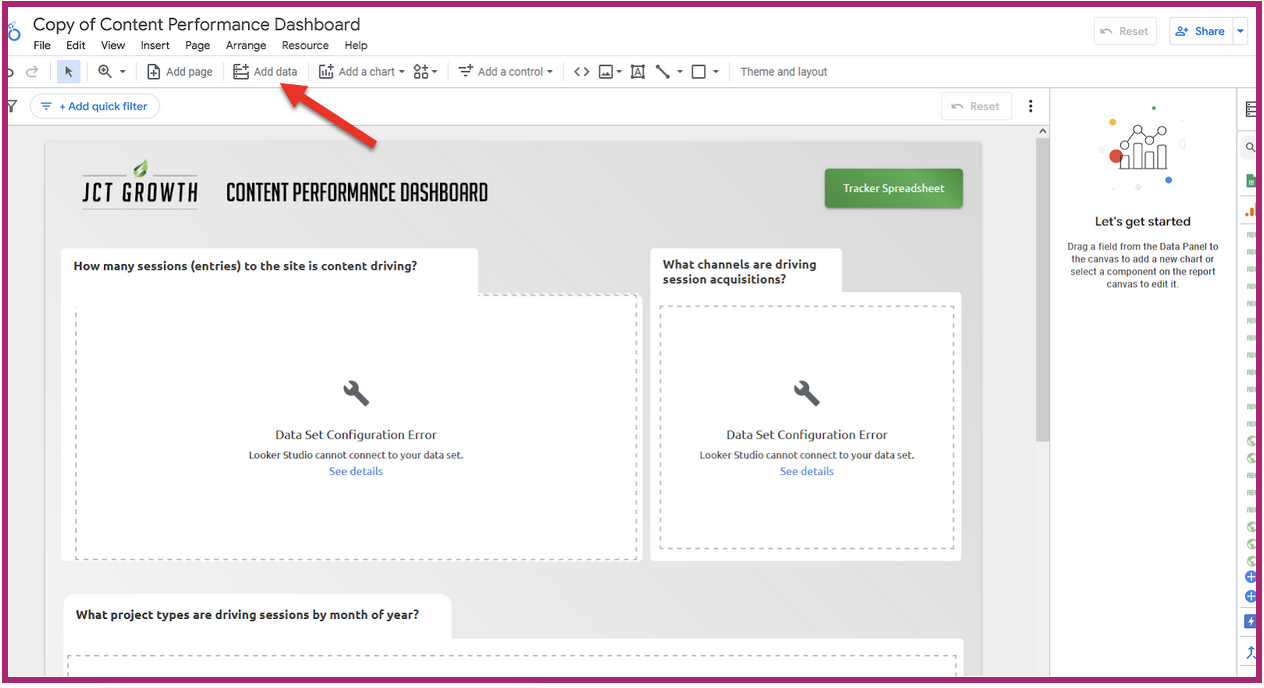 Create a Content Performance Dashboard in Looker Studio - JCT Growth